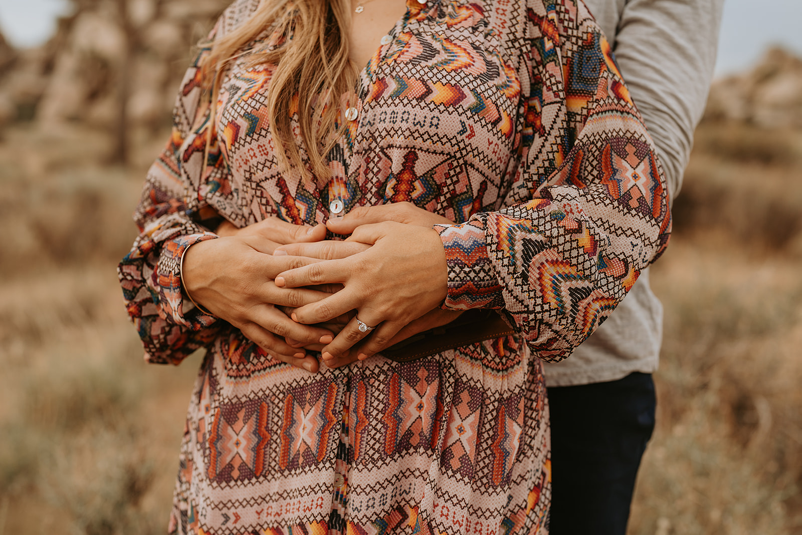 Boho Engagement Photos at Cap Rock in Joshua Tree ...