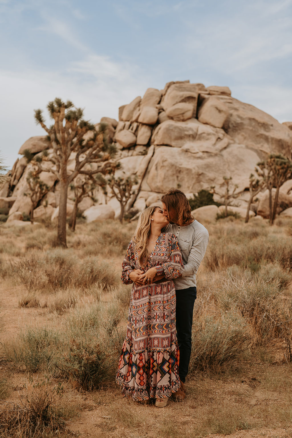 Boho Engagement Photos at Cap Rock in Joshua Tree ...