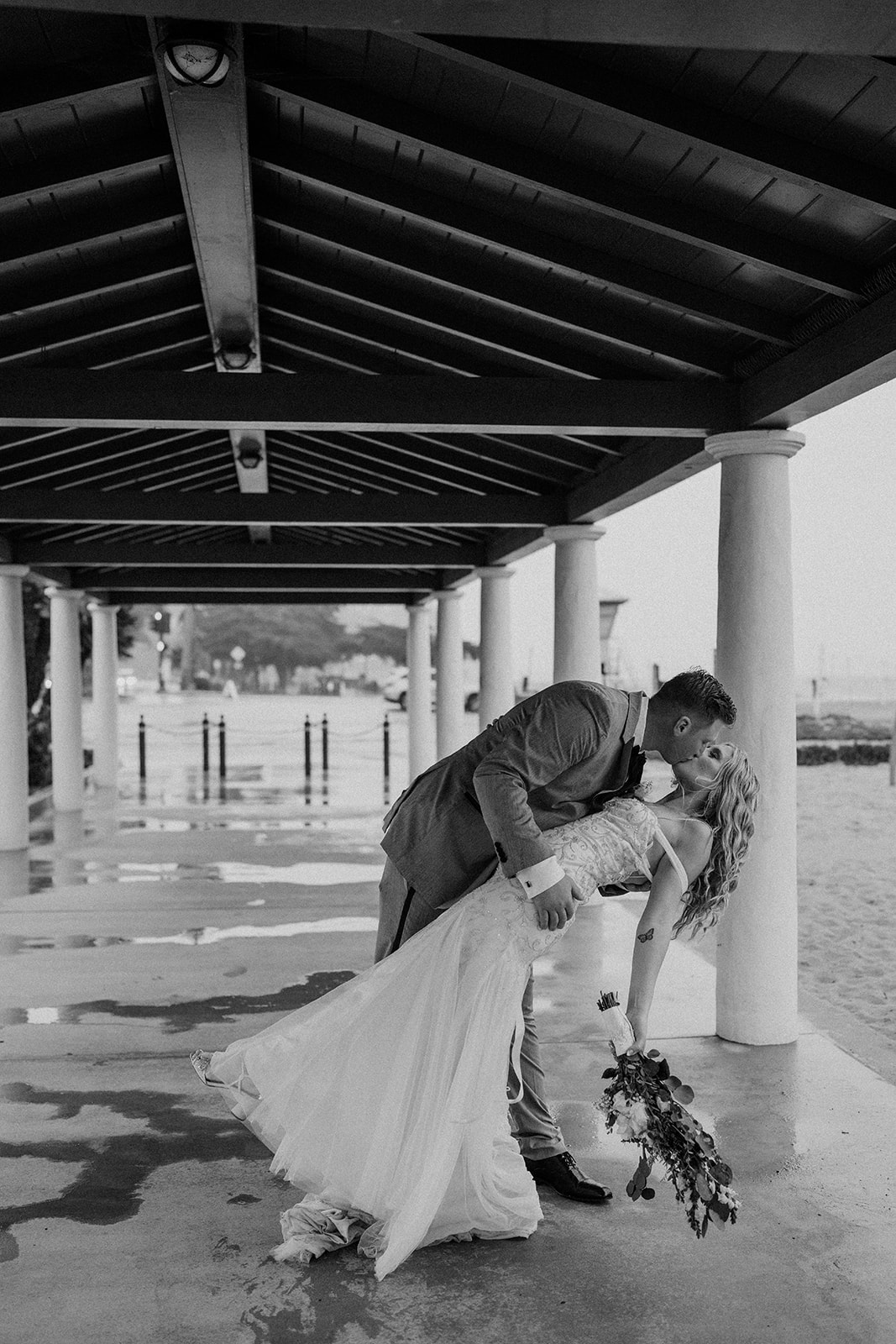 A Romantic Rainy Day Wedding at the Cabrillo Pavilion in Santa Barbara ...